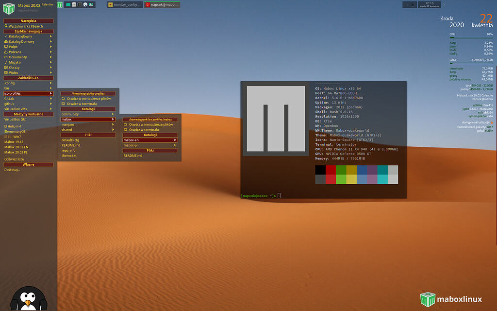 Show your desktop - april 2020 - Artwork & Screenshots - Mabox Linux Forum