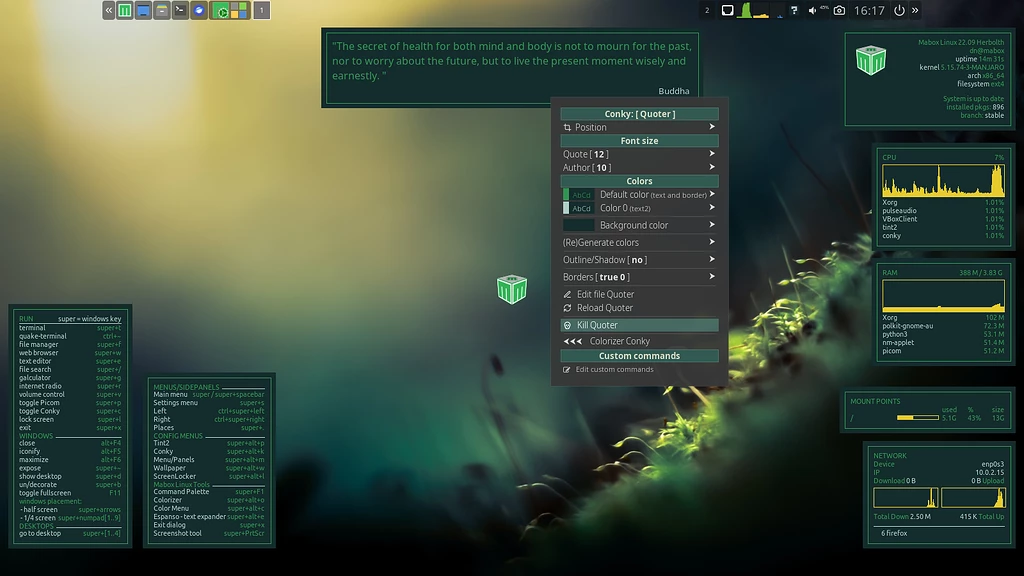 Conky context menus and new Conkies for Mabox Istredd - Our projects - Mabox Linux Forum