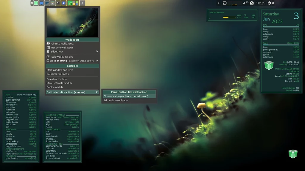 New default tint2 as of June 2023 - Tint2 Panels - Mabox Linux Forum